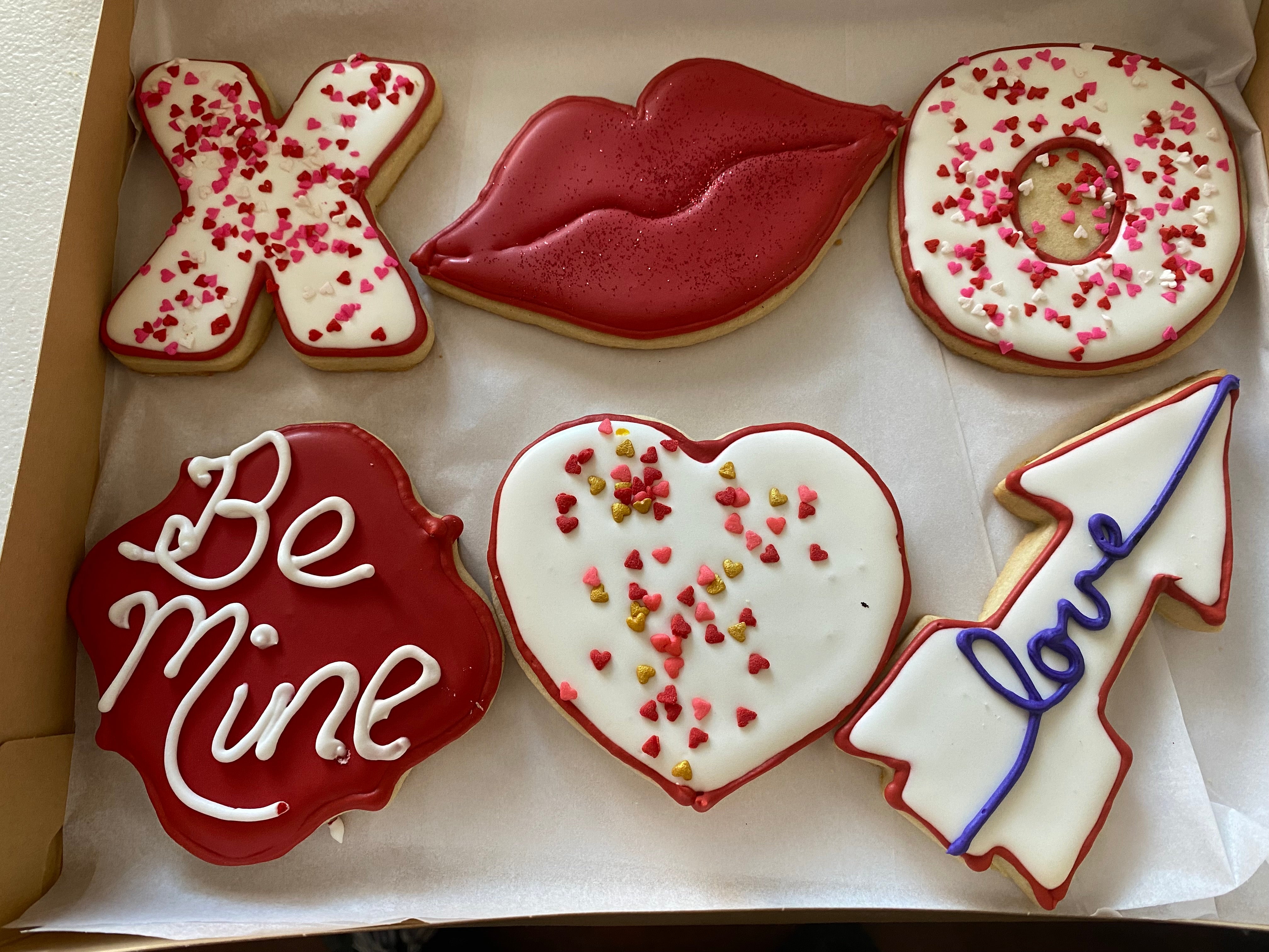 Valentine’s Sugar cookie six pack box – Buttermilk Bakery & Pie Shop