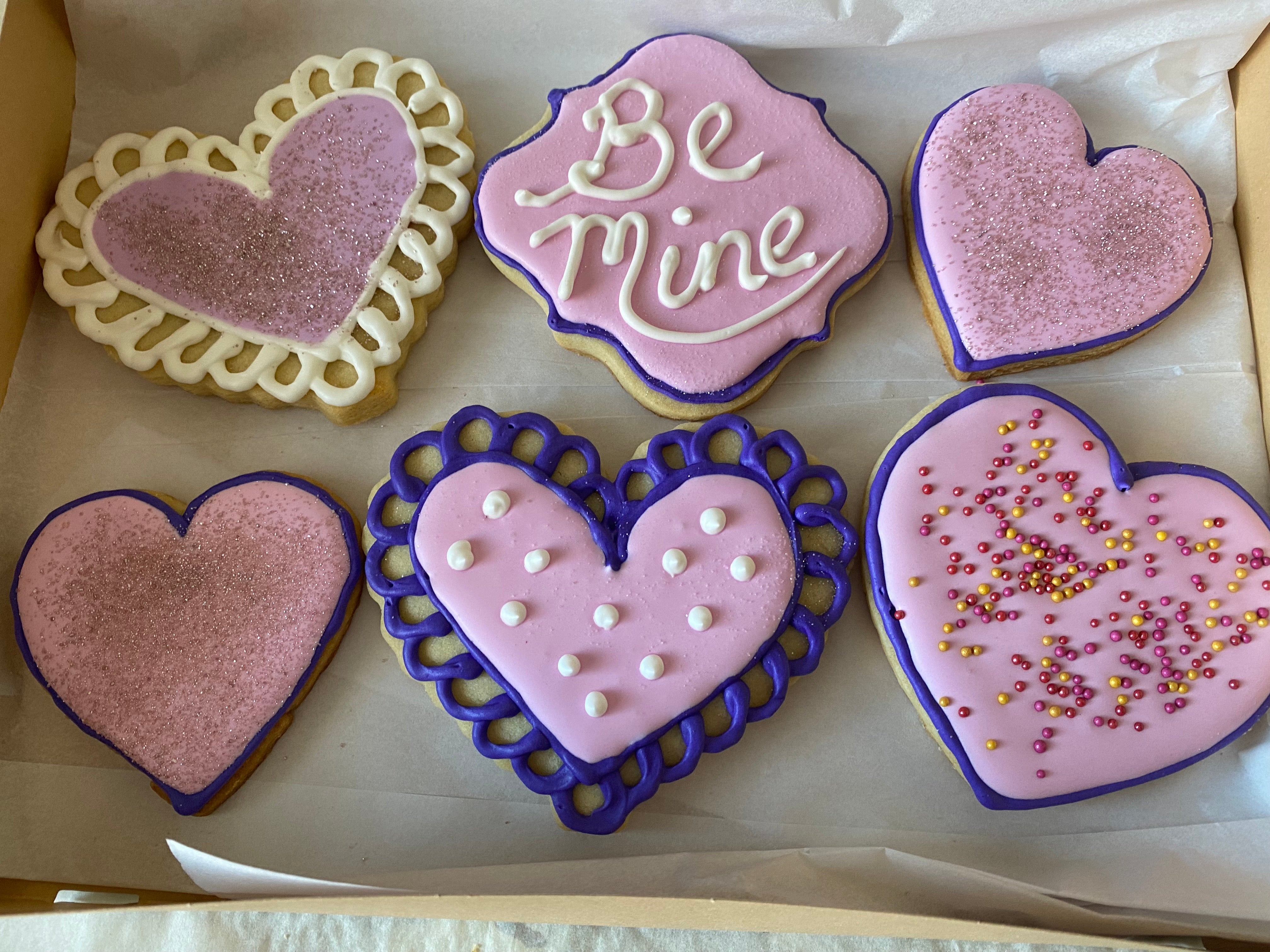 Valentine’s Sugar cookie six pack box – Buttermilk Bakery & Pie Shop