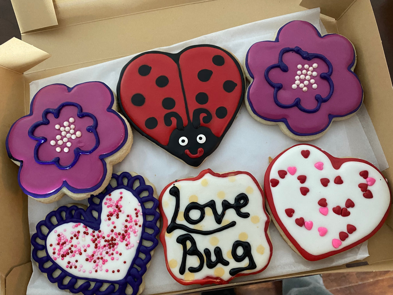 Valentine’s Sugar cookie six pack box – Buttermilk Bakery & Pie Shop